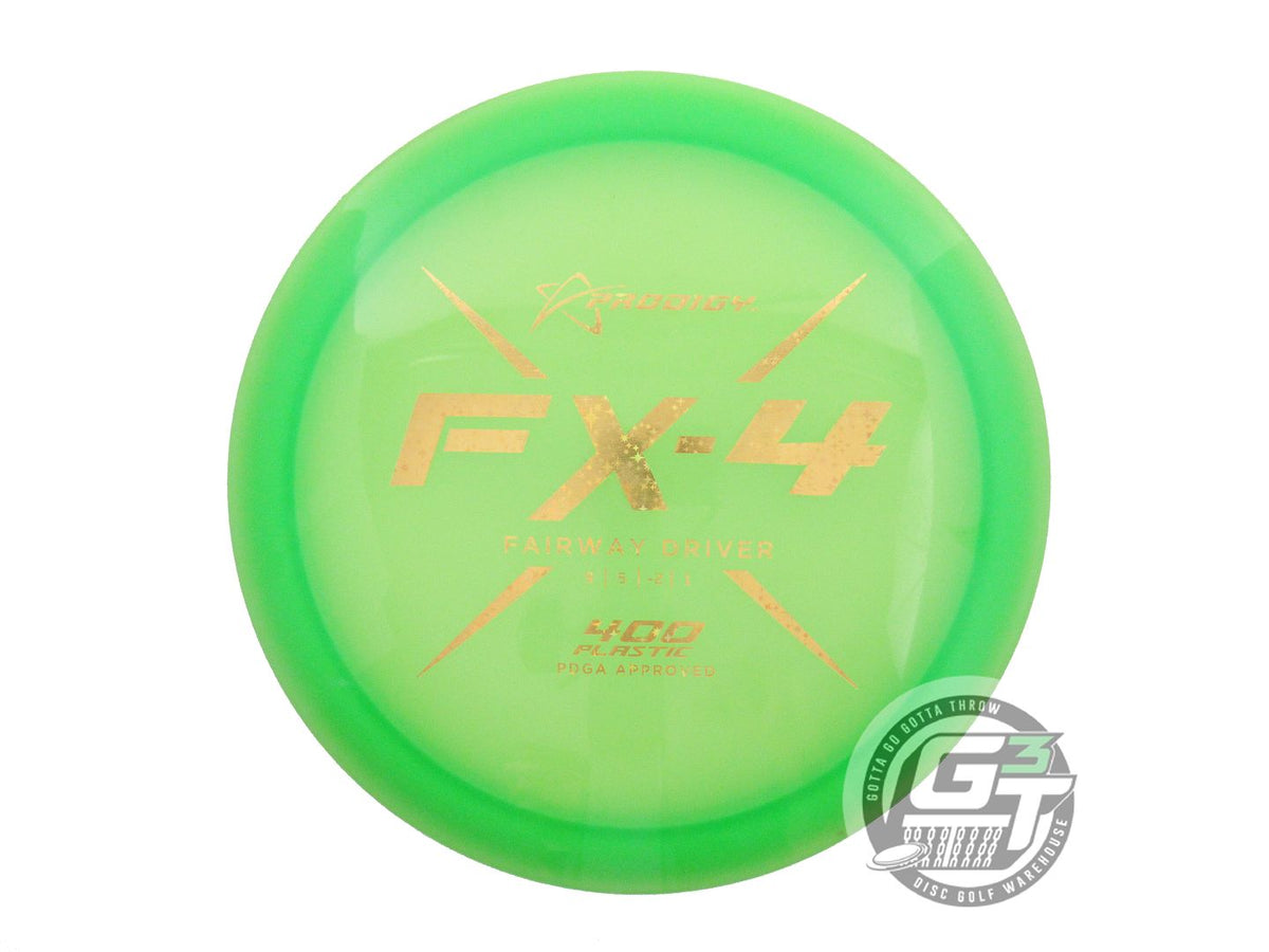 USED Prodigy Discs 400 FX4 173g Green Gold Star Foil Fairway Driver Go ...