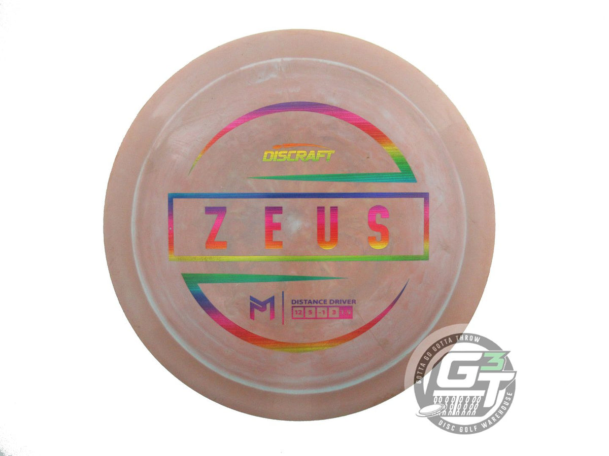 USED Discraft [McBETH] ESP Zeus 170g Tan-Teal Rainbow Laser Driver Gol ...