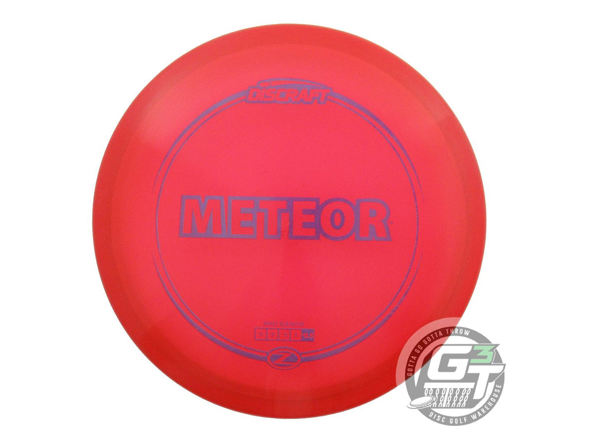 USED Discraft Z Meteor 179g Red Purple Stamp Midrange Golf Disc – Gotta ...