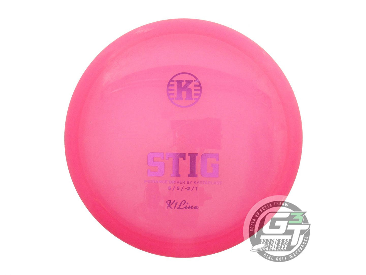 USED Kastaplast K1 Stig 171g Pink Magenta Foil Midrange Golf Disc ...