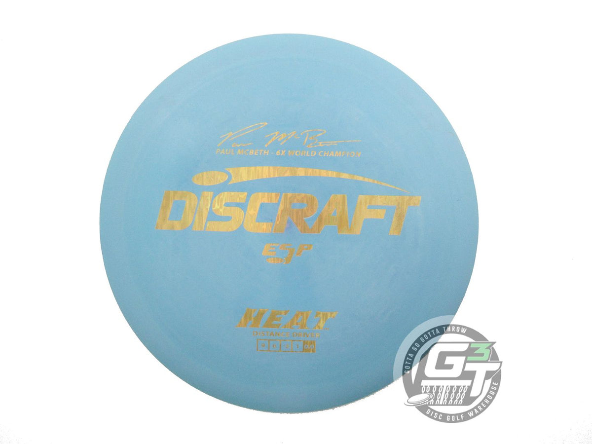 USED Discraft [McBETH] ESP Heat 174g Blue Gold Foil Distance Driver Go ...