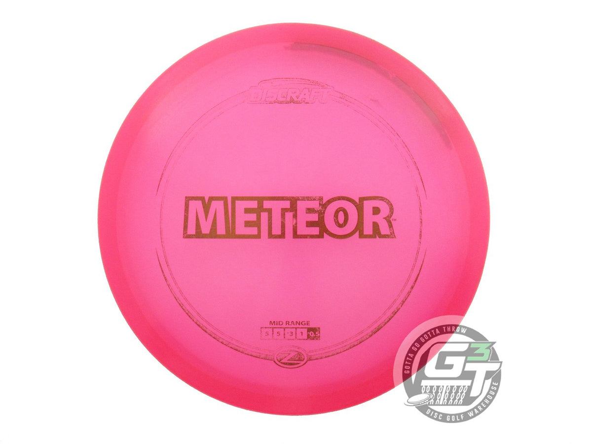 USED Discraft Z Meteor 180g Pink Brown Foil Midrange Golf Disc – Gotta ...