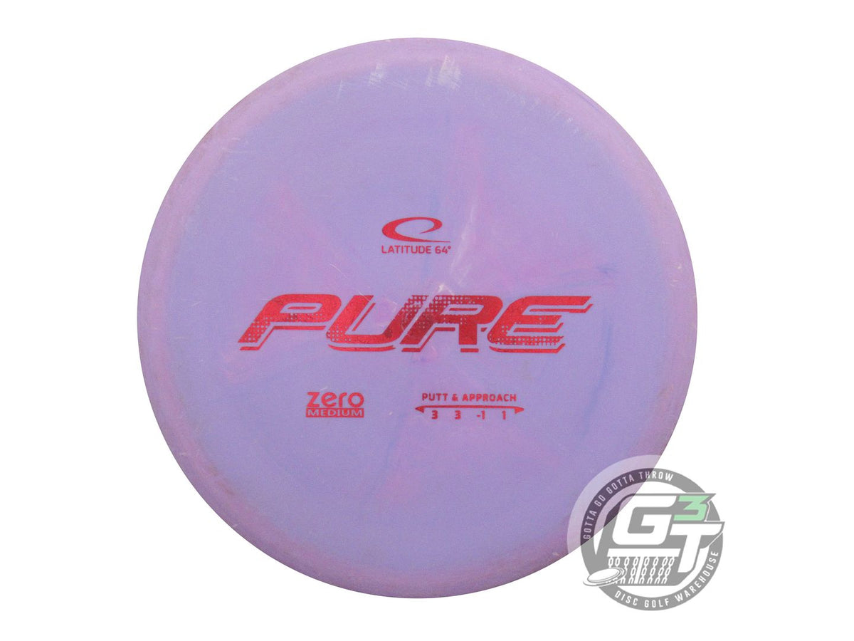 USED Latitude 64 Zero Medium Pure 173g Purple Red Foil Putter Golf Dis ...