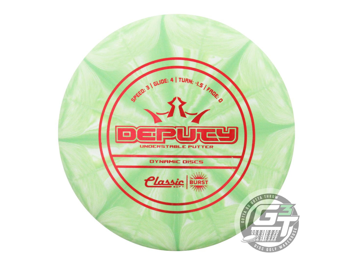 Dynamic Discs Classic Soft Burst Deputy Putter Golf Disc (Individually ...