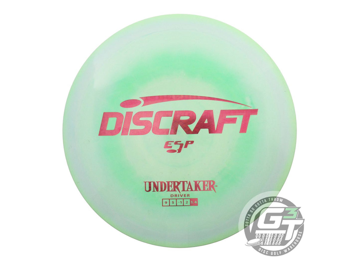 USED Discraft ESP Undertaker 174g Green-Sky Blue Pink Tron Distance Dr ...
