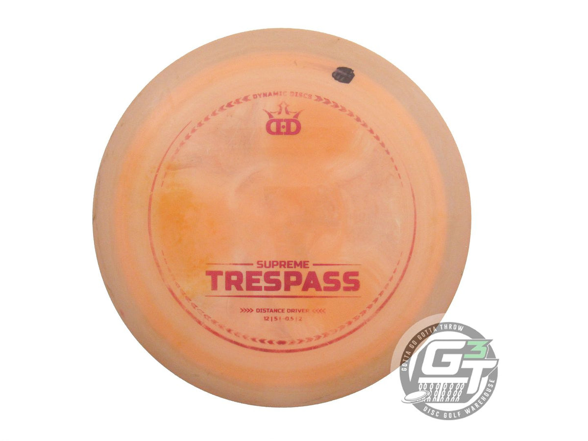 USED Dynamic Discs Supreme Trespass 175g Orange Distance Driver Golf D ...