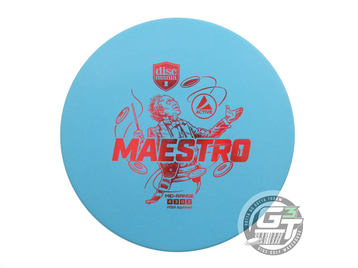 USED DiscMania Active Base Maestro 166g Teal Red Foil Midrange Golf Di ...
