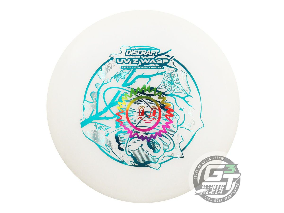 NOS Discraft [LEDGESTONE] UV Z Wasp 179g White Teal Foil Midrange Golf ...