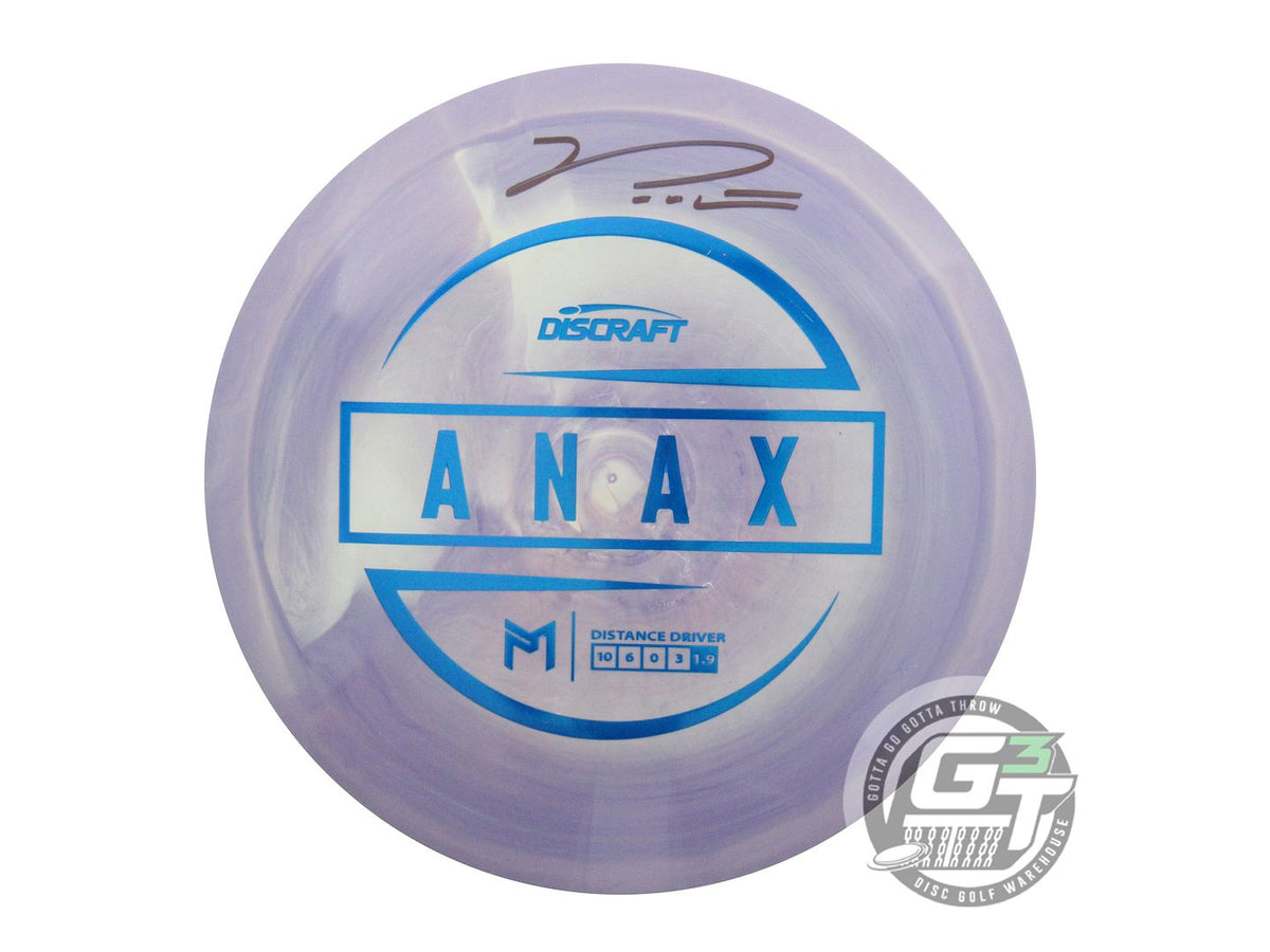 NOS Discraft [McBETH] SIGNED ESP Anax 176g Purple-Cream Driver Golf Di ...