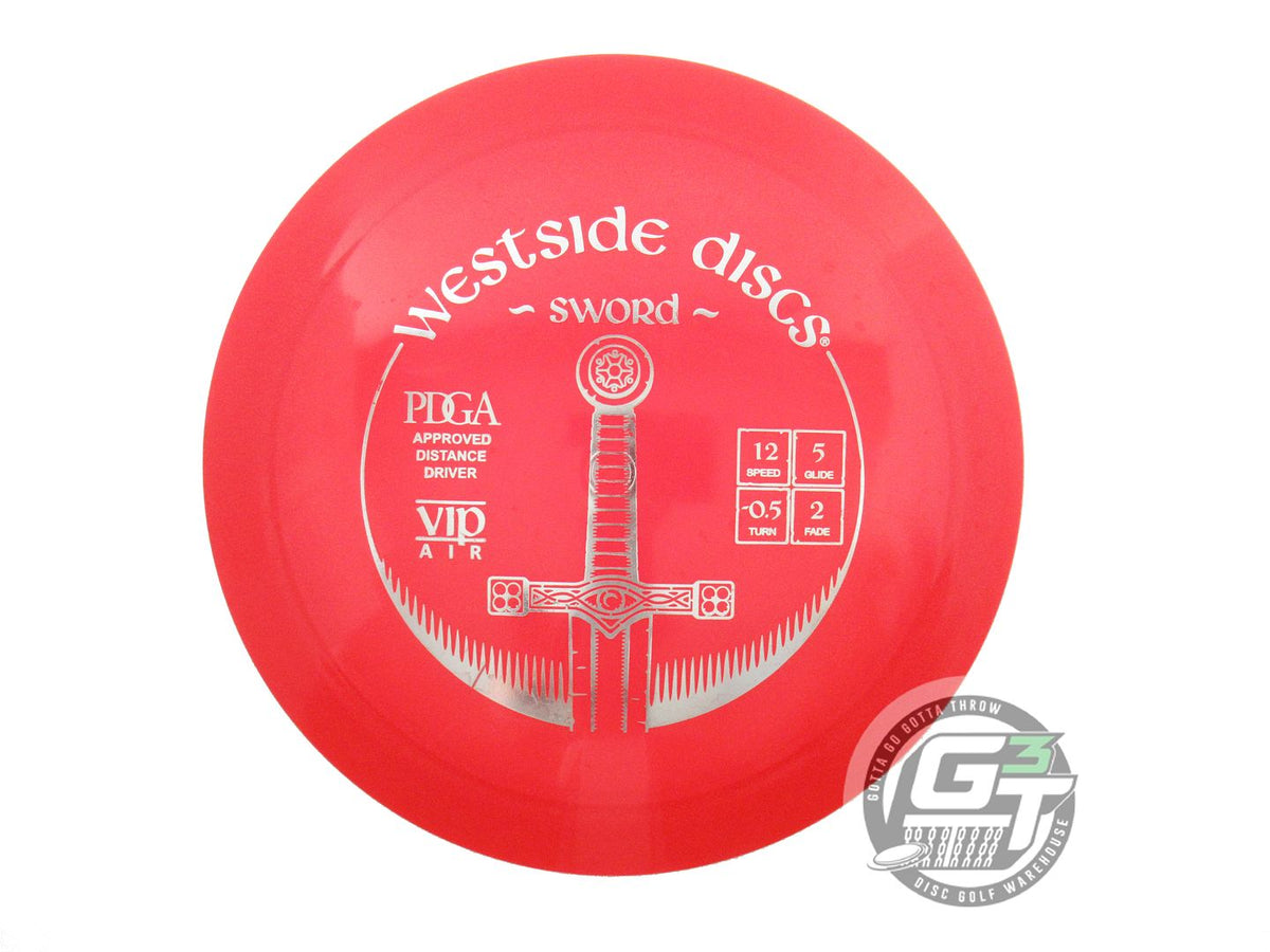 USED Westside Discs VIP AIR Sword 157g Red Silver Foil Distance Driver ...