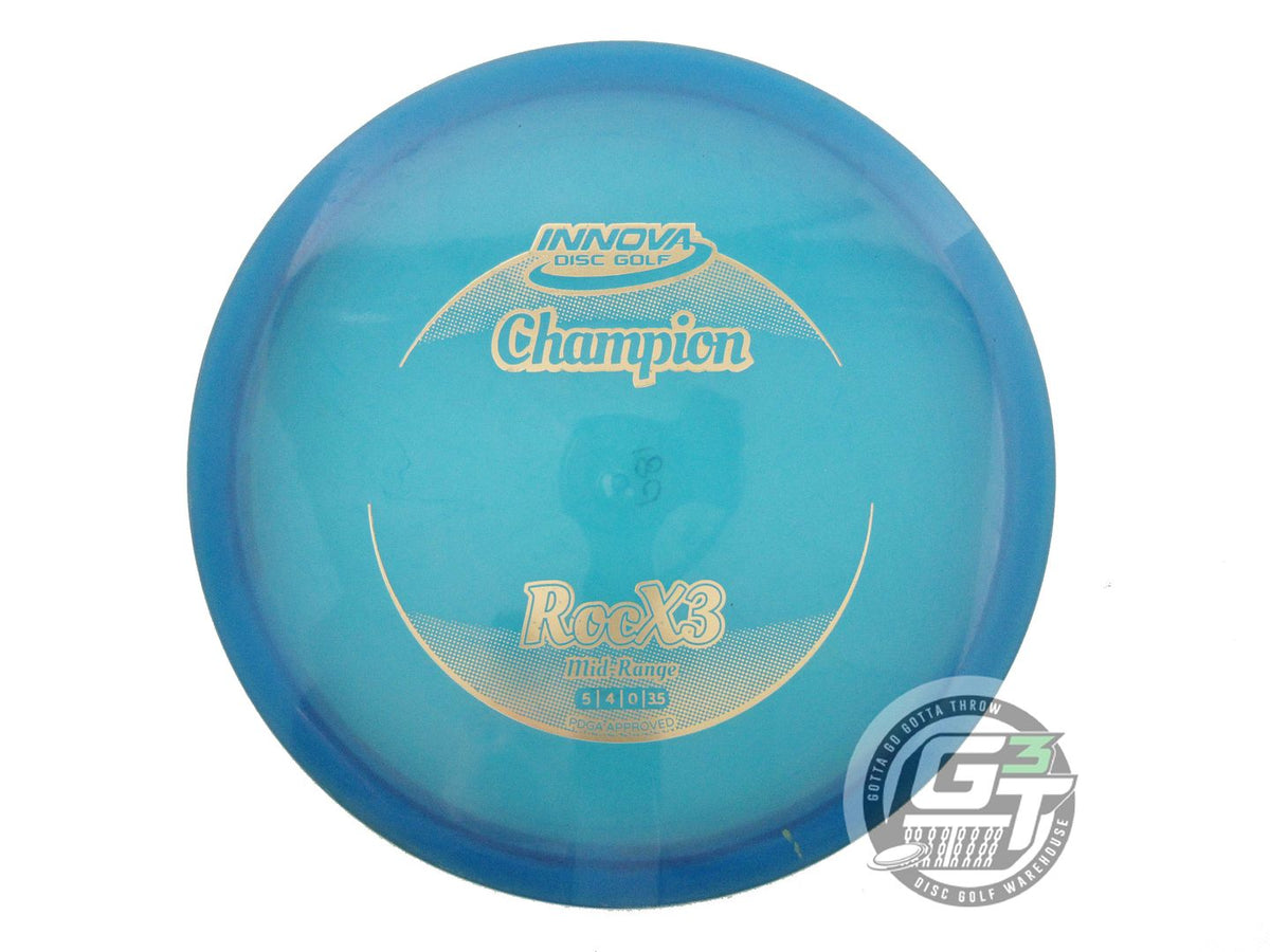 USED Innova Champion RocX3 180g Blue Gold Foil Midrange Golf Disc ...
