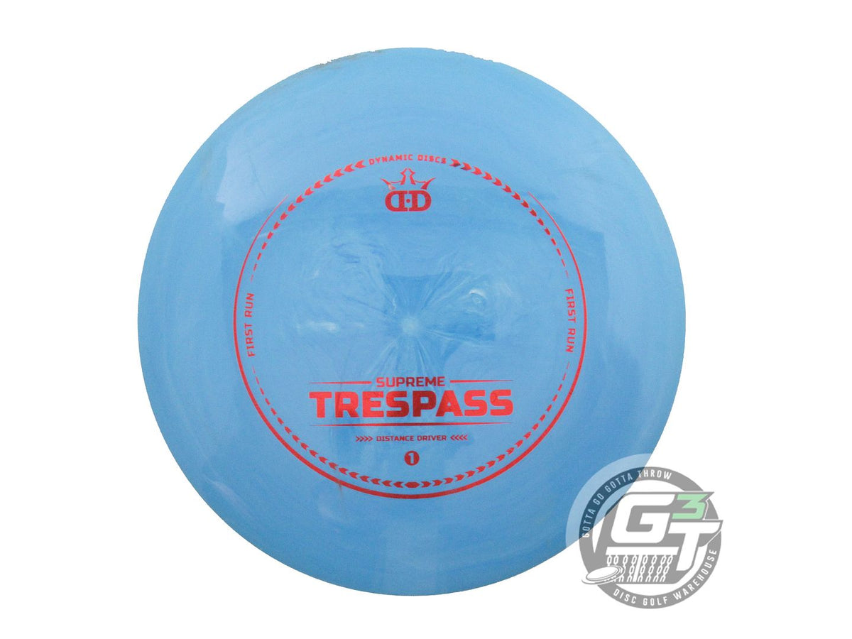 USED Dynamic Discs FIRST RUN Supreme Trespass 175g Blue Distance Drive ...