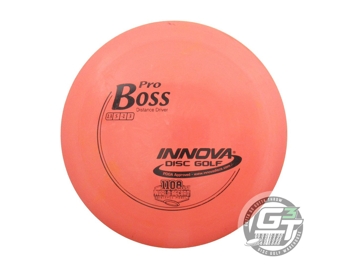 USED Innova Pro Boss 174g Salmon Black Stamp Distance Driver Golf Disc ...