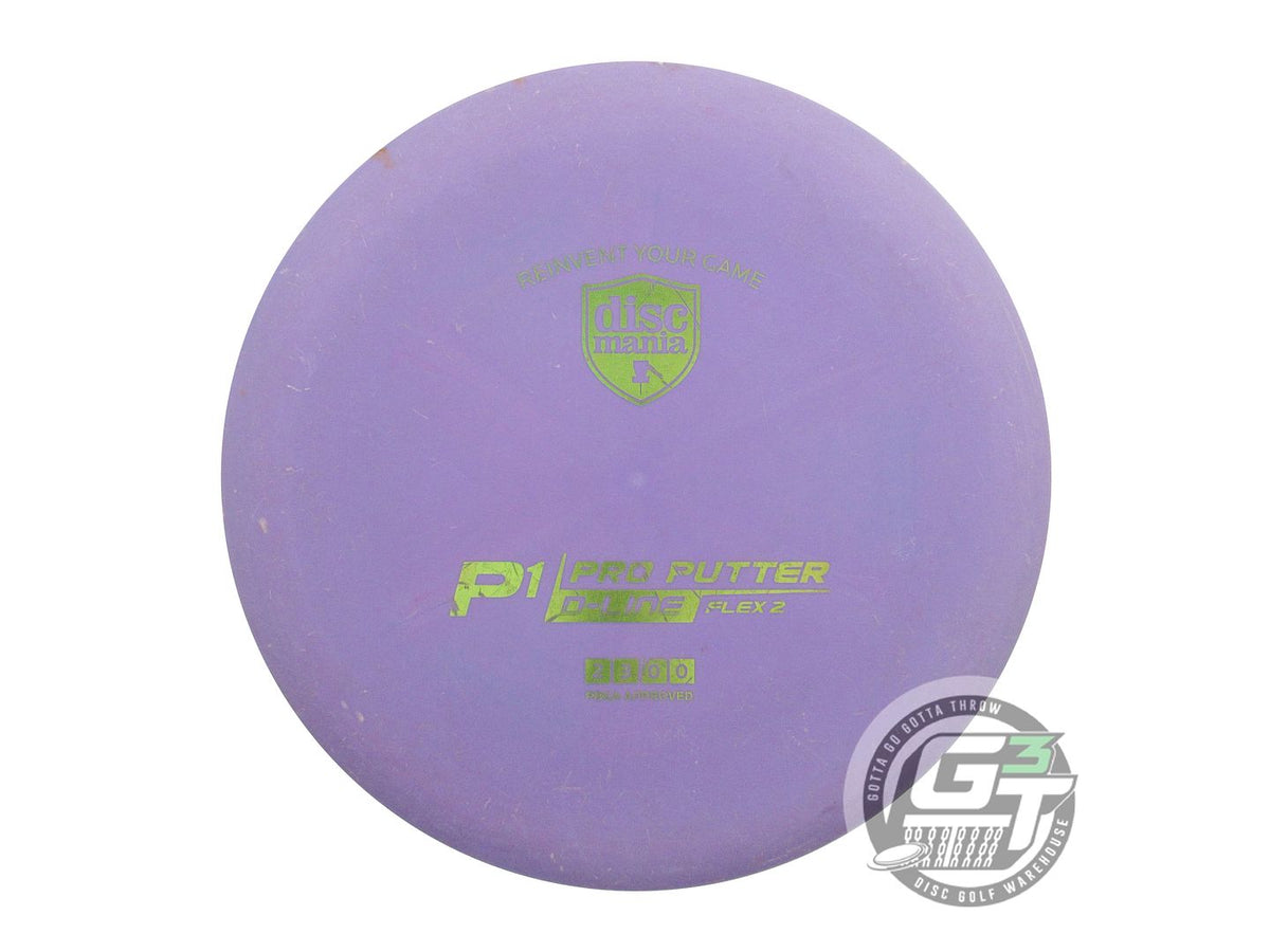 USED DiscMania D-Line Flex 2 P1 173g Purple Lime Foil A Putter Golf Di ...