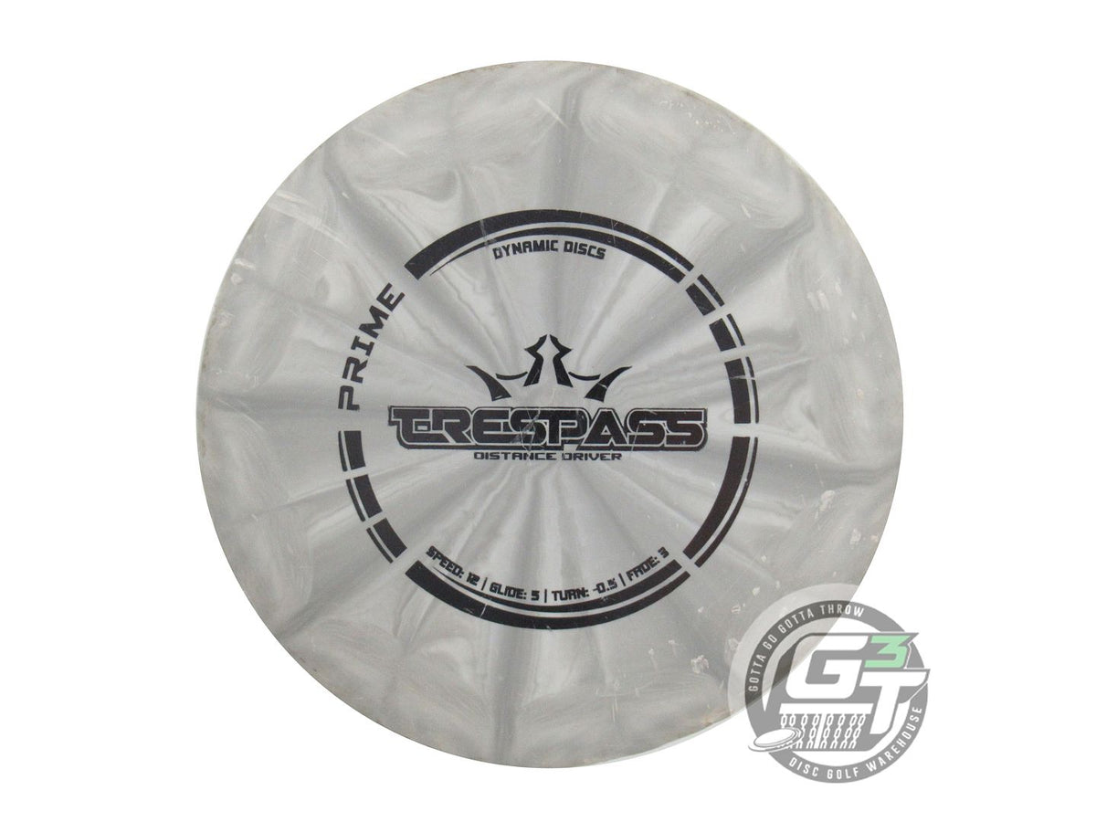 USED Dynamic Discs Prime Burst Trespass 173g Gray Black Stamp Driver G ...