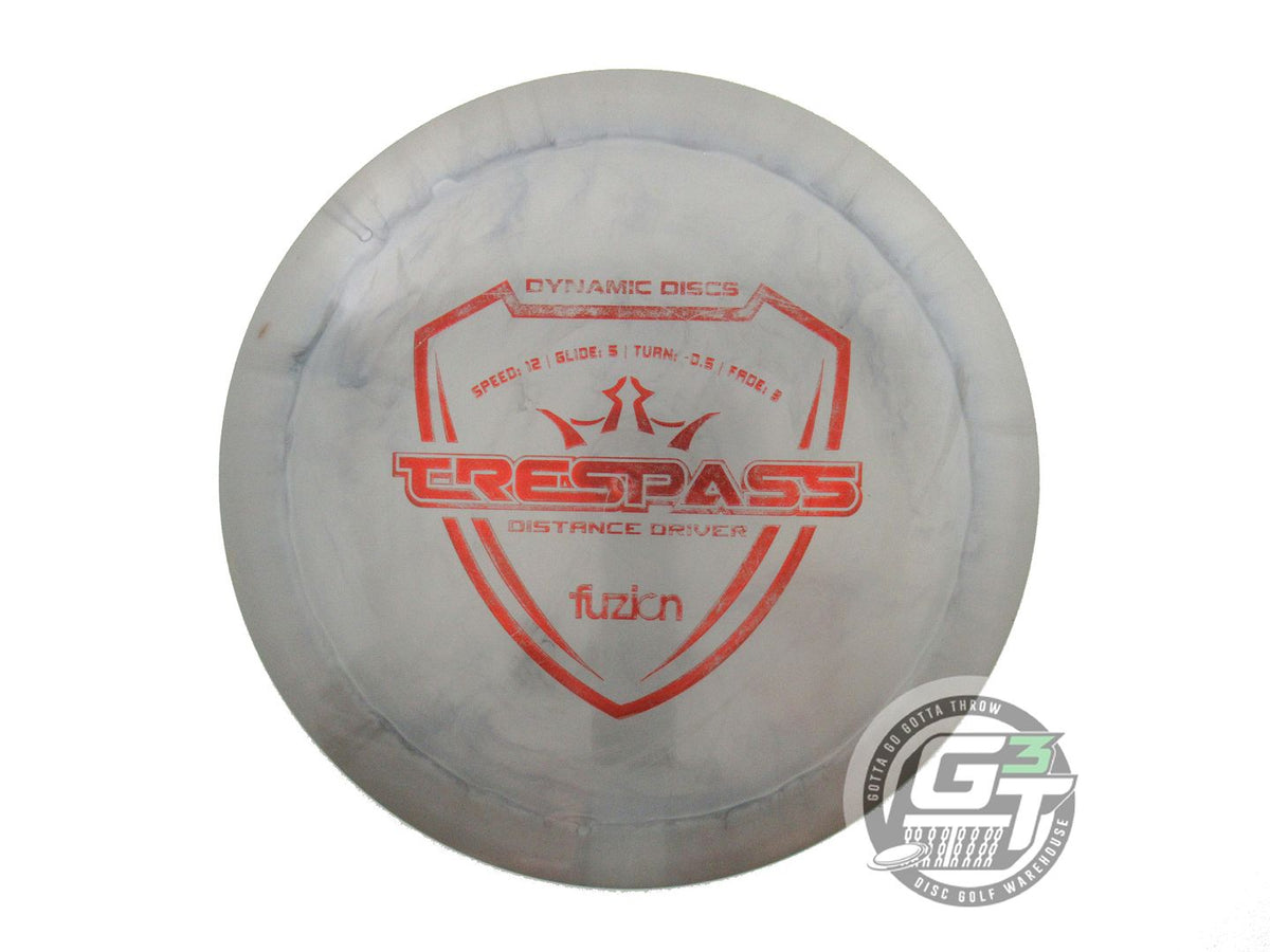 USED Dynamic Discs Fuzion Trespass 175g Gray Red Foil Distance Driver ...