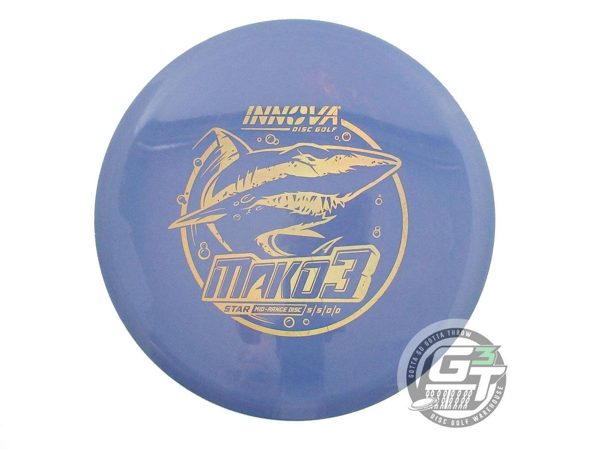 USED Innova Star Mako3 172g Blue Gold Holo Foil Midrange Golf Disc ...