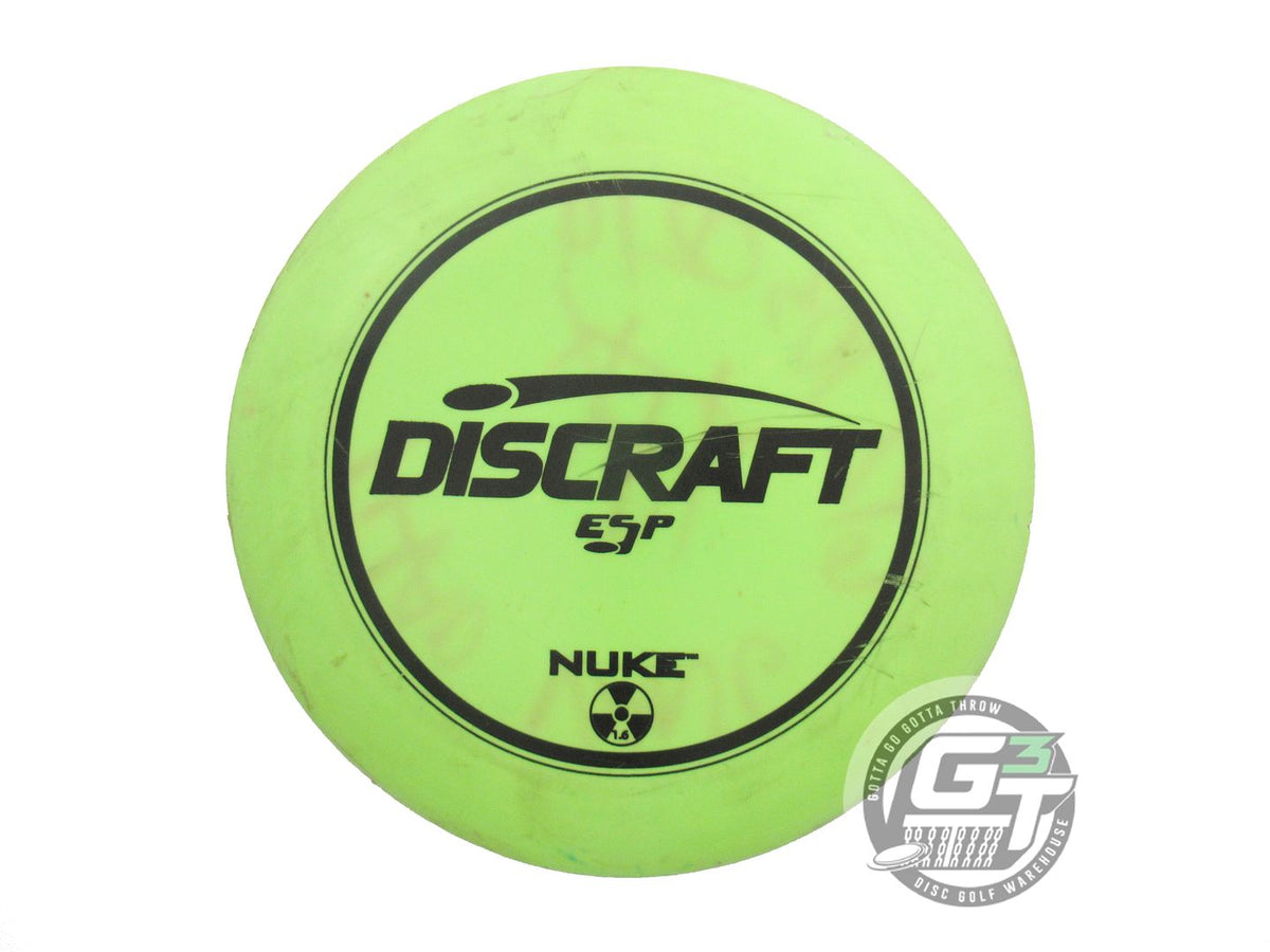 USED Discraft ESP Nuke 170g Lime Black Stamp PFN Distance Driver Golf ...