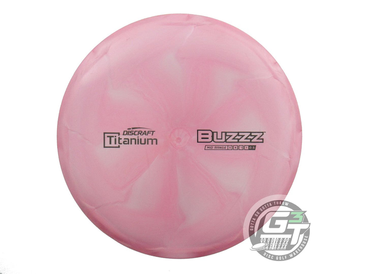 USED Discraft Titanium Buzzz 176g Pink-Silver Midrange Golf Disc ...