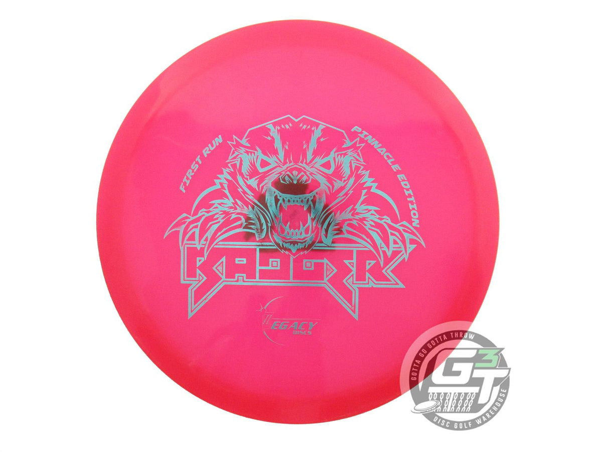 USED Legacy Discs FIRST RUN Pinnacle Badger 174g Pink Aqua Foil Midran ...