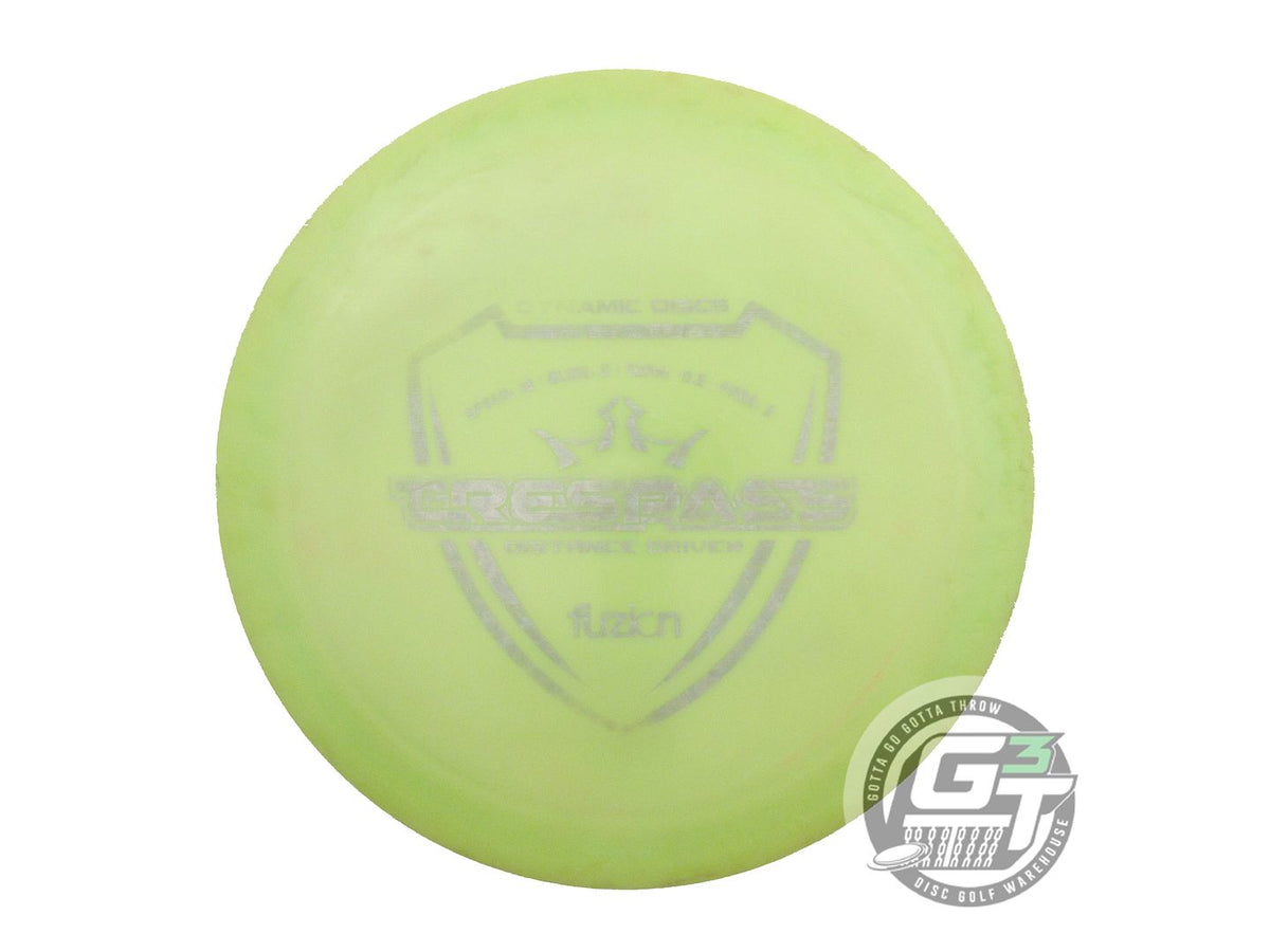 USED Dynamic Discs Fuzion Trespass 175g Lime Holo Foil Distance Driver ...