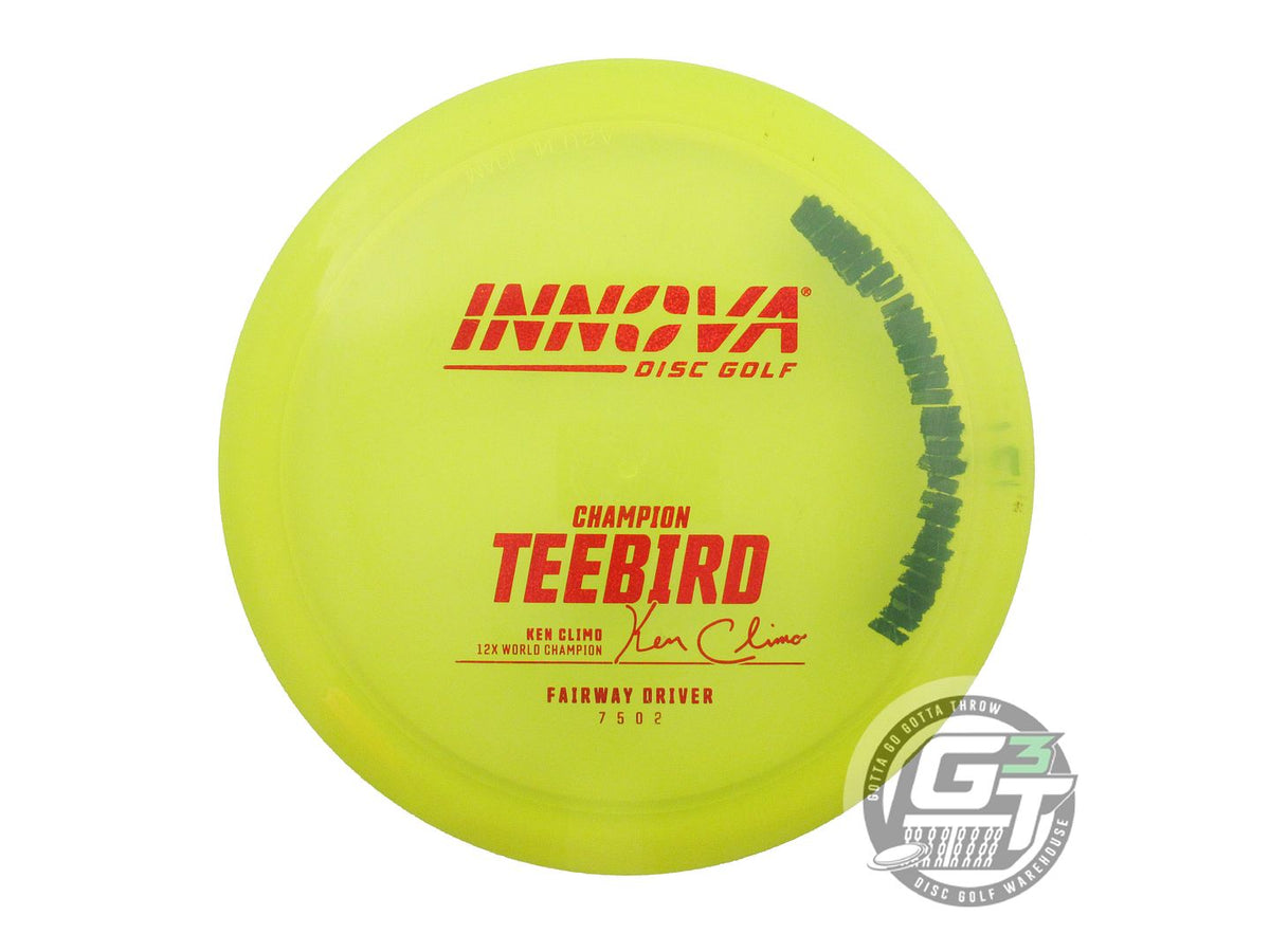 USED Innova Champion Teebird 171g Yellow Red Glitter Foil Fairway Driv ...