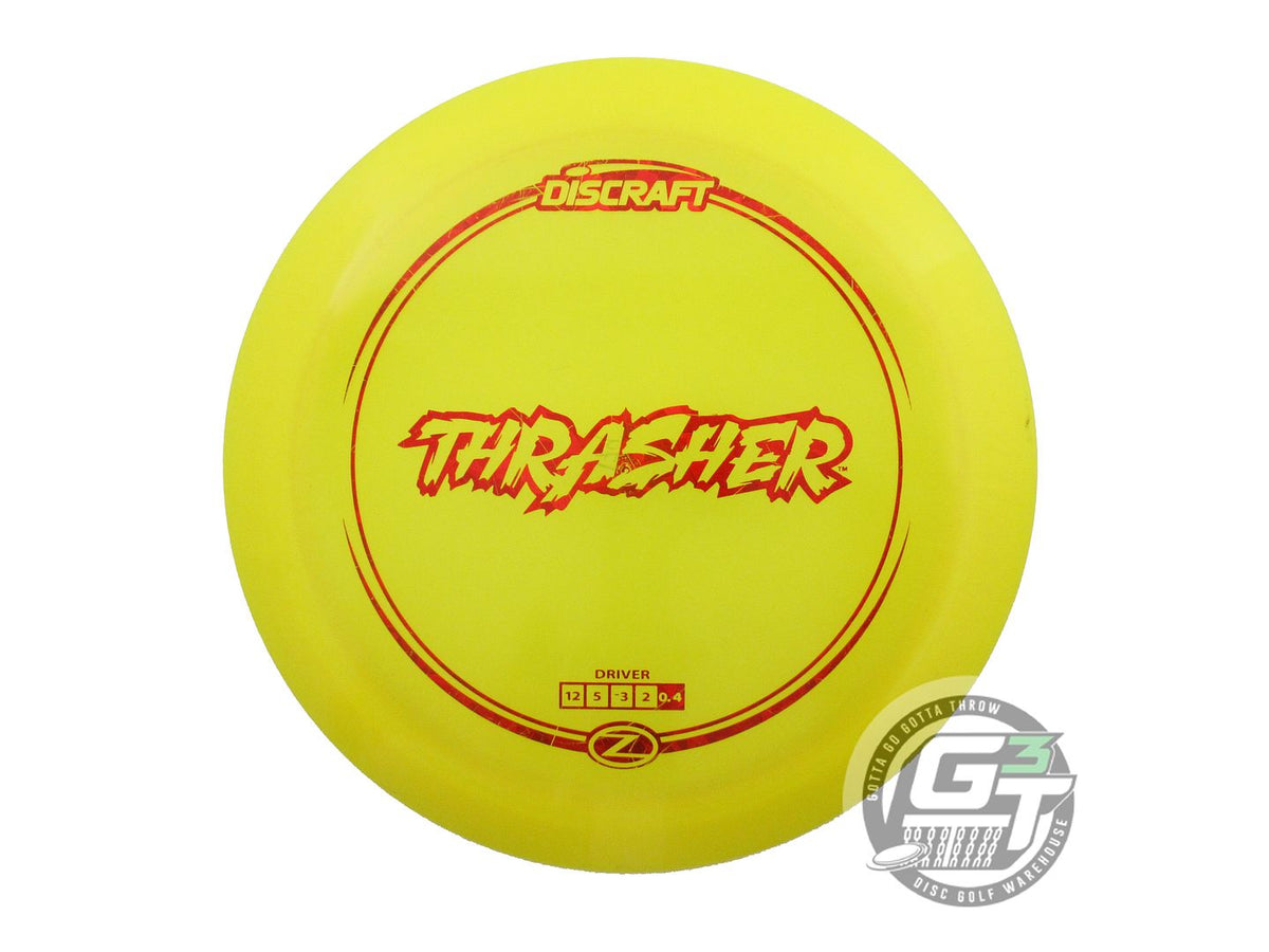 USED Discraft Z Thrasher 174g Yellow Red Shatter Foil Distance Driver ...