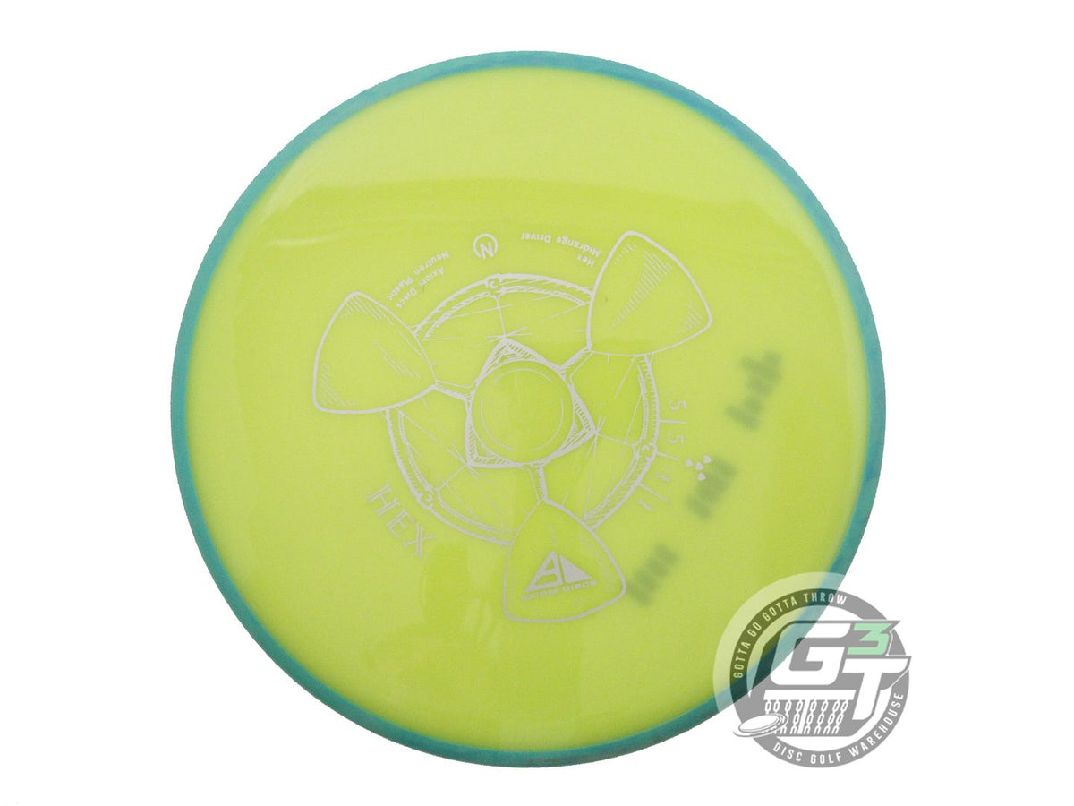 USED Axiom Discs Neutron Hex 176g Yellow Seafoam Rim Midrange Golf Dis ...