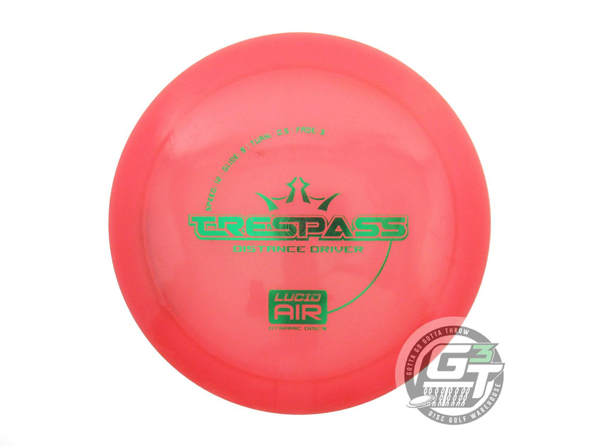USED Dynamic Discs Lucid AIR Trespass 157g Pink Green Foil Distance Dr ...