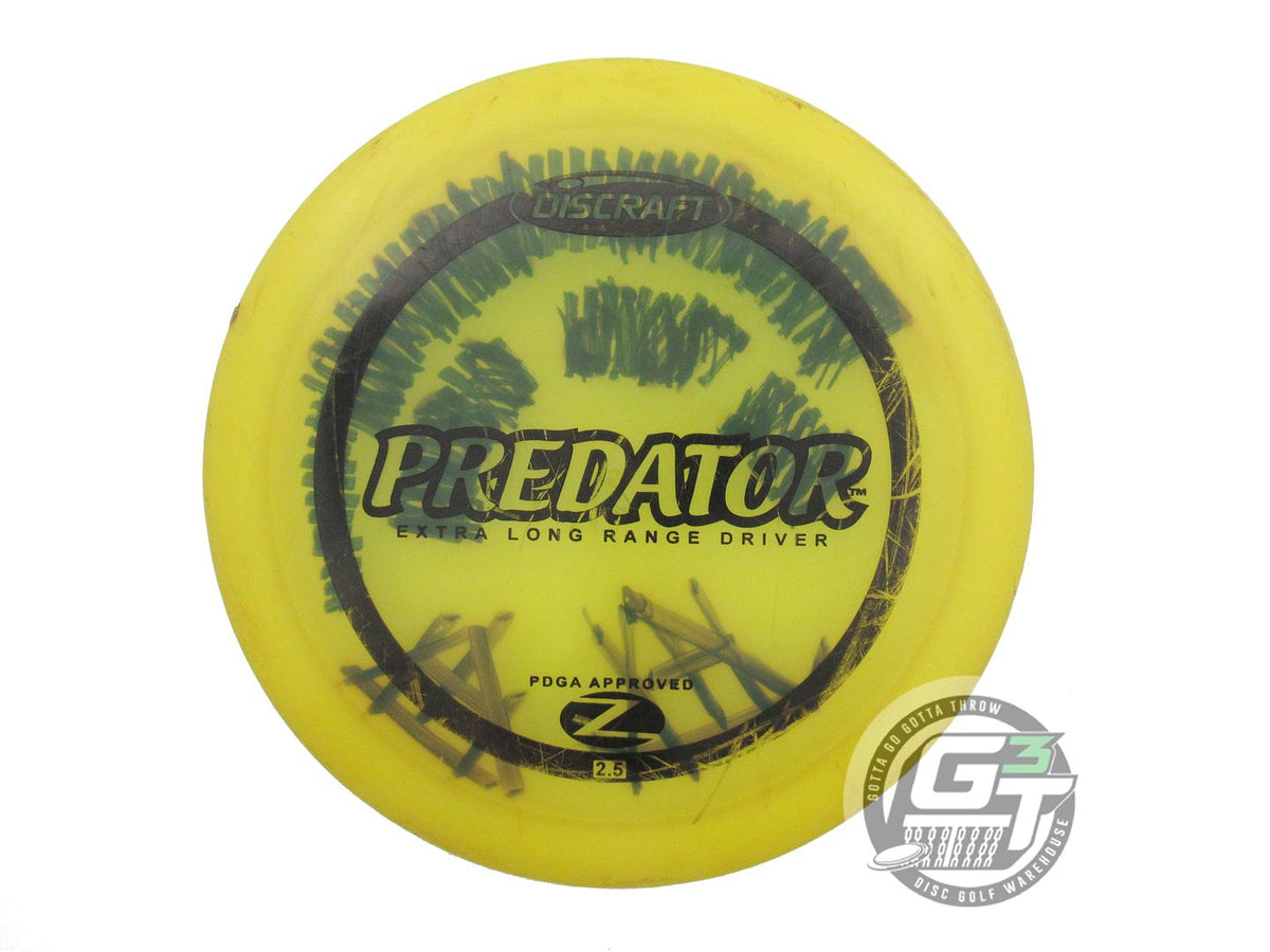 USED Discraft Z Predator 176g Marigold Black Stamp PFN Fairway Driver ...