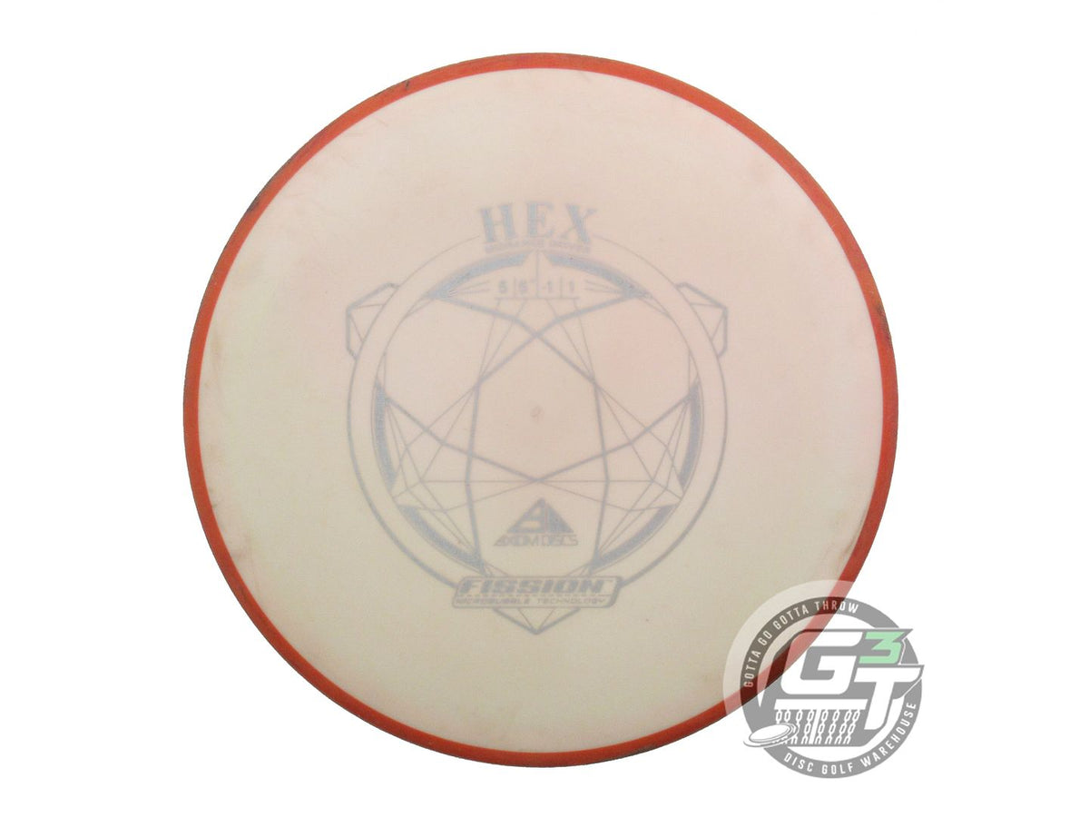 USED Axiom Discs Fission Hex 176g Lt. Pink Orange Rim Midrange Golf Di ...