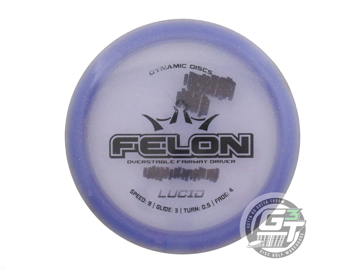 USED Dynamic Discs Lucid Felon 173g Purple Black Stamp Fairway Driver ...