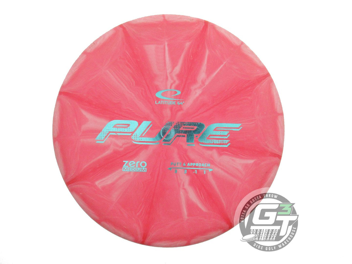 USED Latitude 64 Zero Medium Burst Pure 173g Red Aqua Foil Putter Golf ...