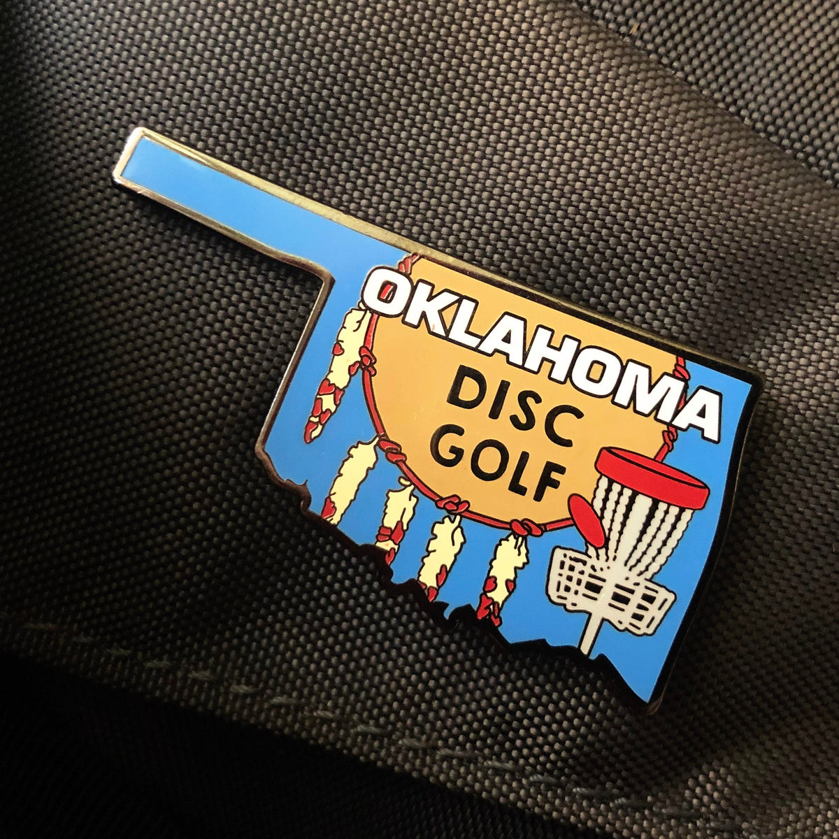 Oklahoma State Disc Golf Pin – Gotta Go Gotta Throw